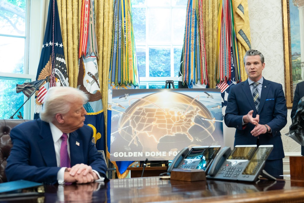 Donald Trump unveils plan for £130,000,000,000 ‘Golden Dome’