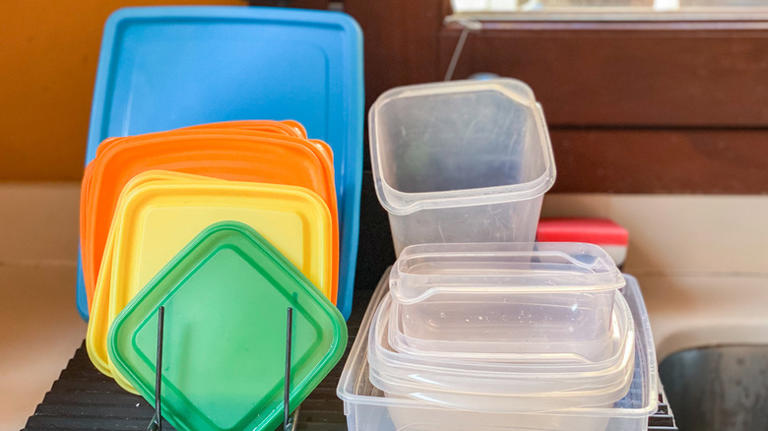 The Dollar Store Hack To Declutter Tupperware Lids In Your Kitchen