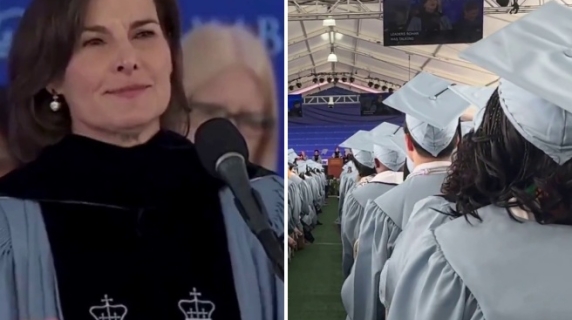 Cori di boo per la rettrice della Columbia University e i laureandi ...