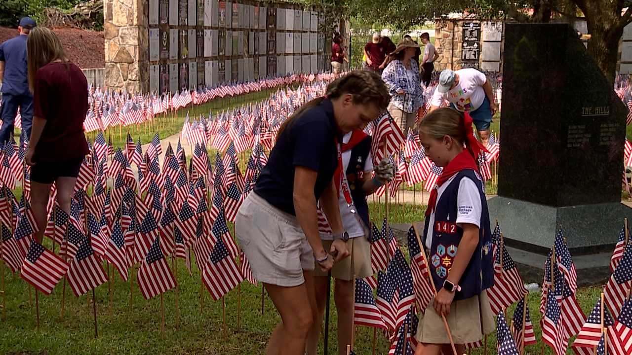 'It's great to see the turnout': Flags for the Fallen flag planting