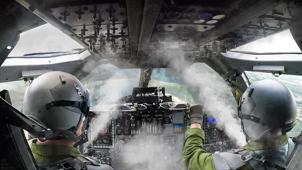 Scary Fog Appears Inside B-1 Cockpit During Takeoff at Full Throttle