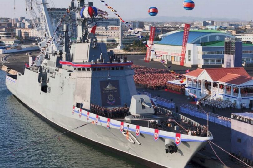 North Korea's 5,000-ton launch in front of Kim Jong-un ends in the warship sinking