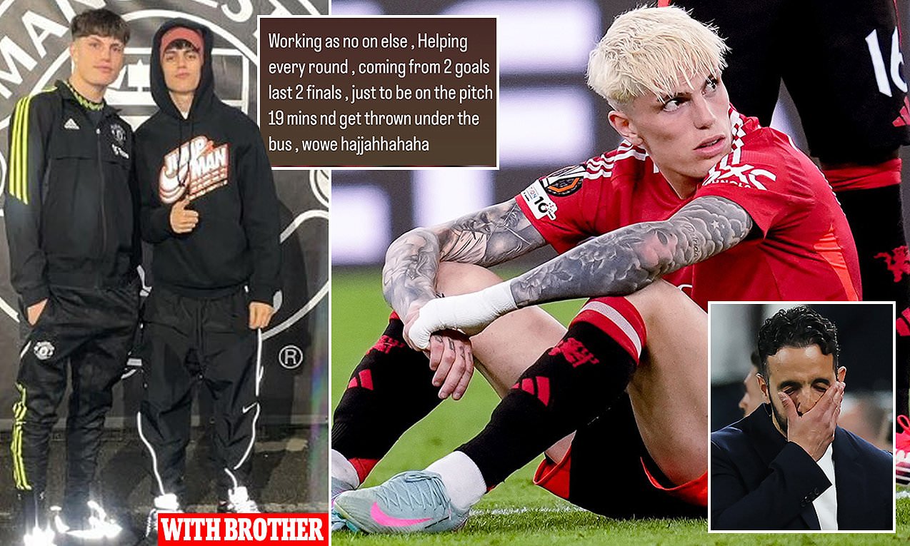 Alejandro Garnacho and his brother aim digs at manager Ruben Amorim