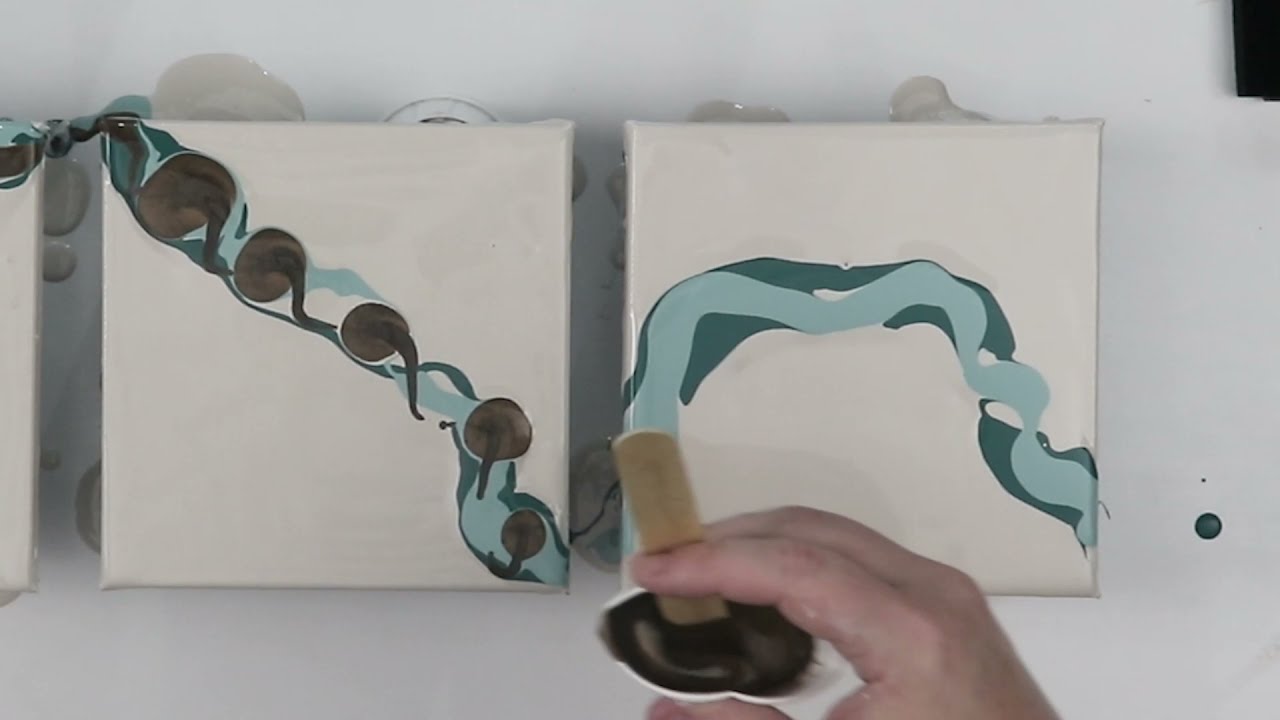 Blowing Out a Unique Triptych Dutch Pour