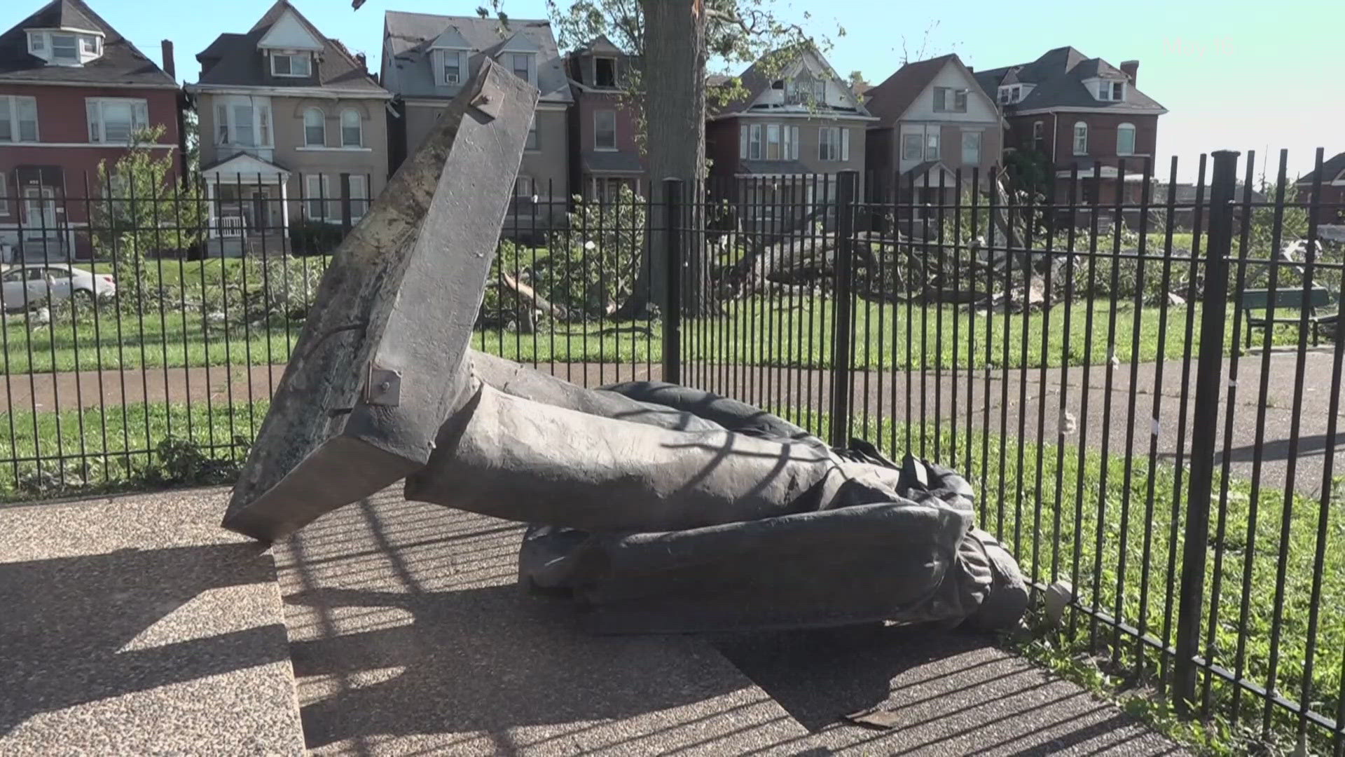 Bronze statue of MLK Jr. was knocked down by tornado; a father and son ...