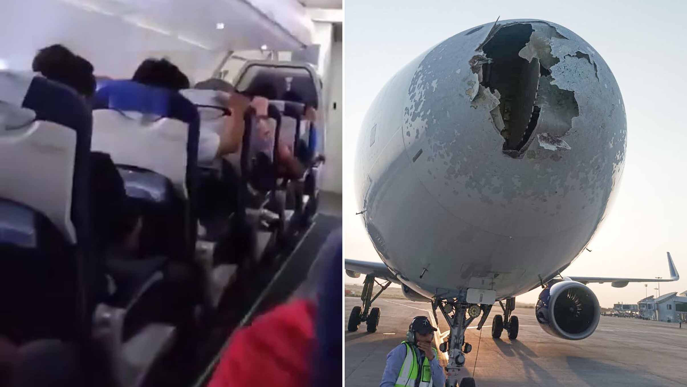 Flight carrying 227 passengers in mid-air emergency after nose cone is ...