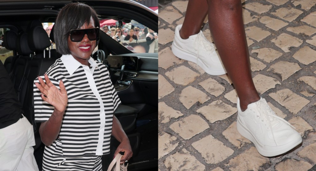 Viola Davis Takes on French Riviera Dressing With Striped Max Mara Set ...