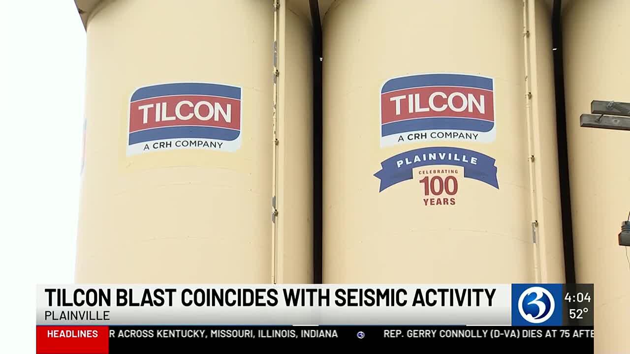 Formerly reported earthquake confirmed to be result of blasting from Tilcon