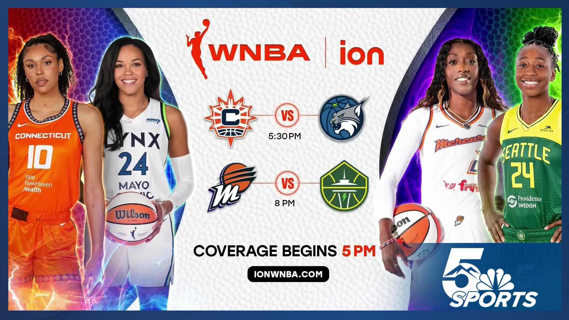 Two WNBA games on Ion this Friday