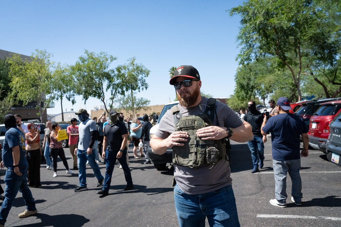 Fiery photos show protestors denouncing ICE detentions outside Arizona ...