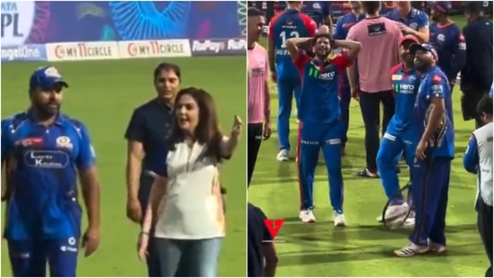 Rohit Sharma takes a lap around Wankhede, has a telling exchange with Nita Ambani; then sets off ...