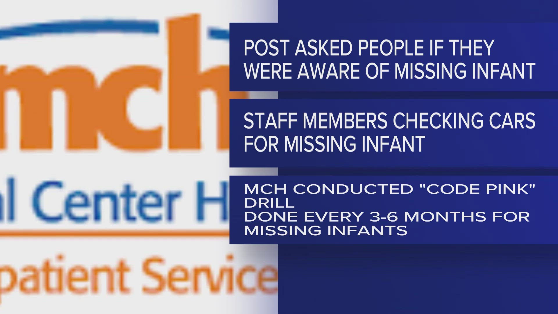 Missing infant at Medical Center Hospital was part of drill, officials say