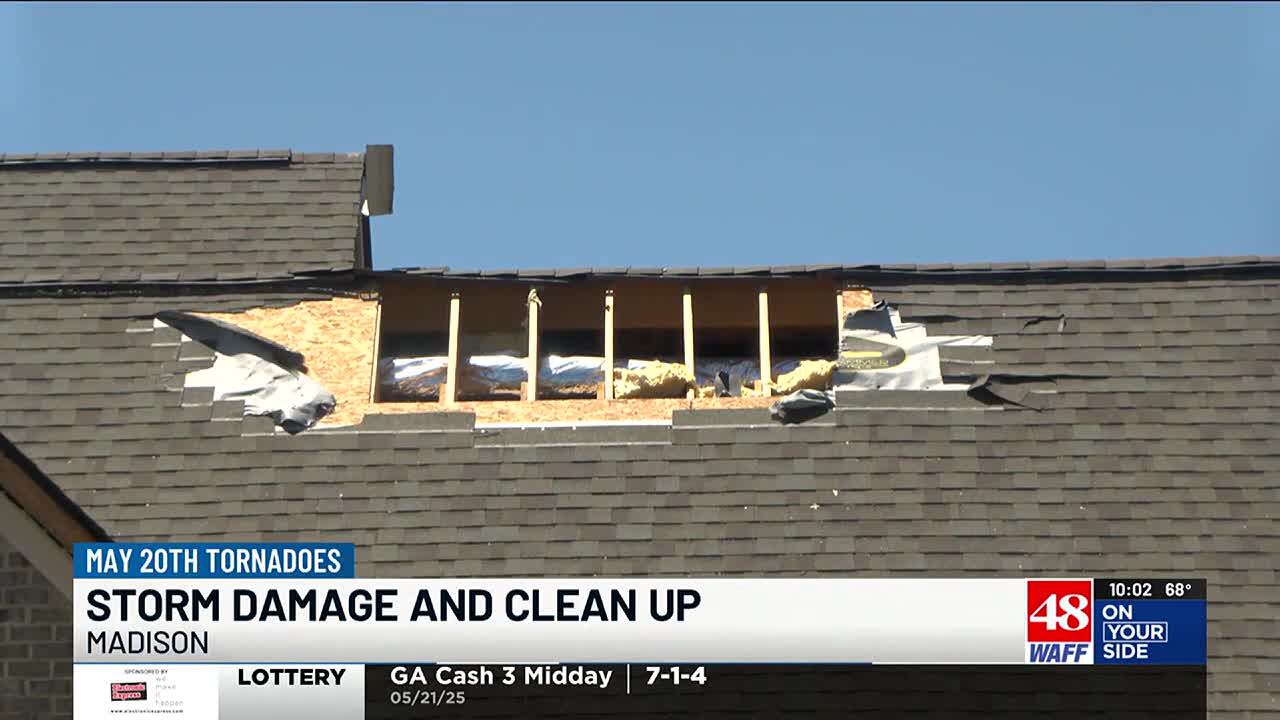 EF-2 tornado damages houses in the city of Madison