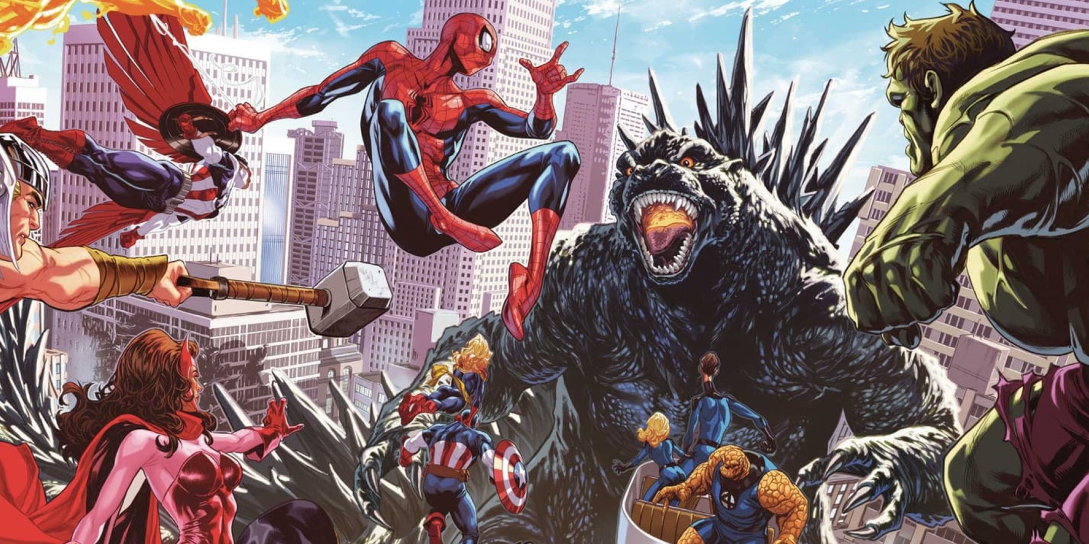 Godzilla Destroys the Marvel Universe Reveals Issue 2 Covers [EXCLUSIVE]