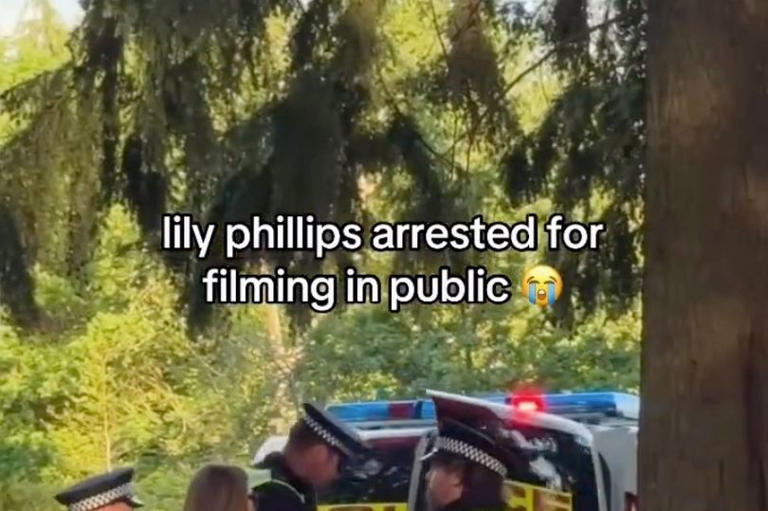 Lily Phillips 'forcefully arrested' for 'filming in public' just hours ...
