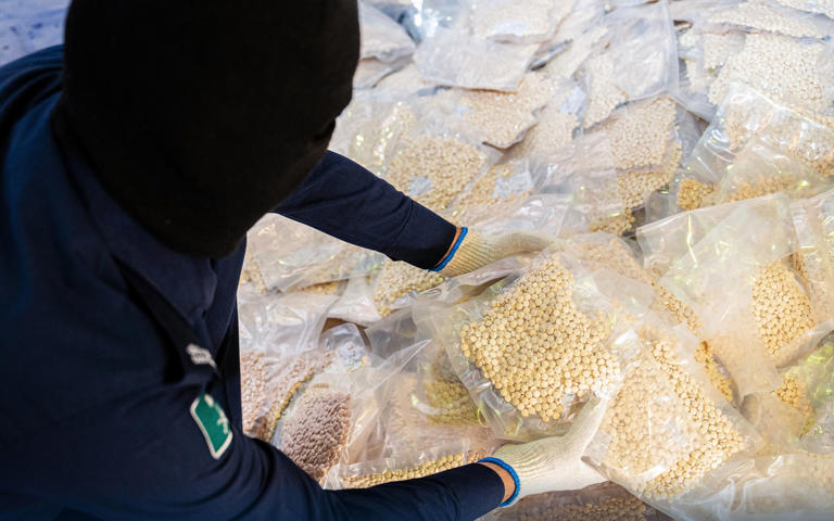 Saudi Arabia seizes 1.5 million Captagon pills hidden in tables