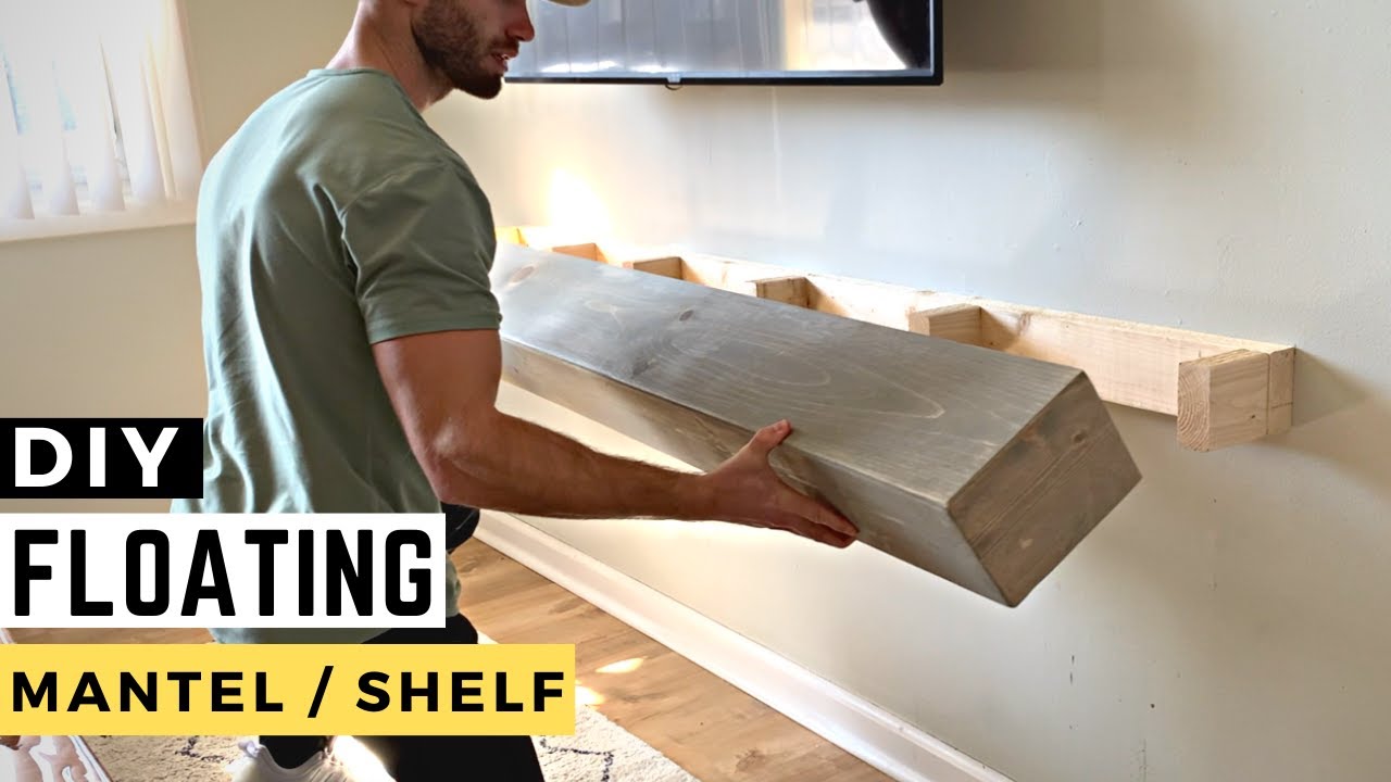 How this man built a bracket-free floating mantel
