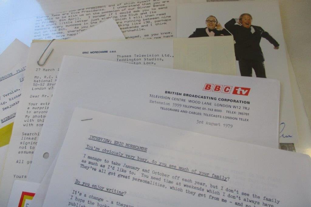 New exhibition of Eric Morecambe letters opens at library