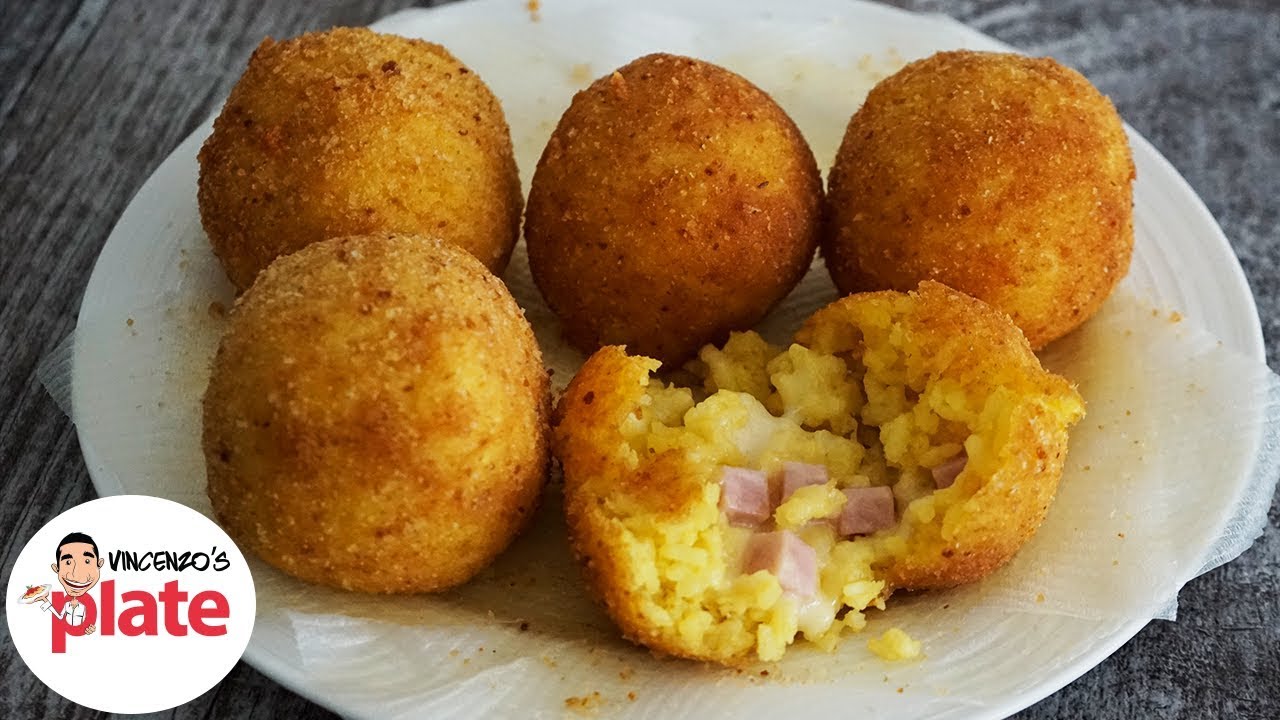 ARANCINI HAM AND CHEESE - How to Make Sicilian Rice Balls Recipe