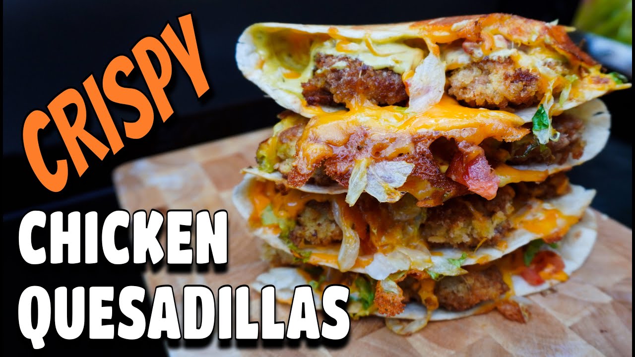Crispy, Cheesy Chicken Quesadillas on the Griddle