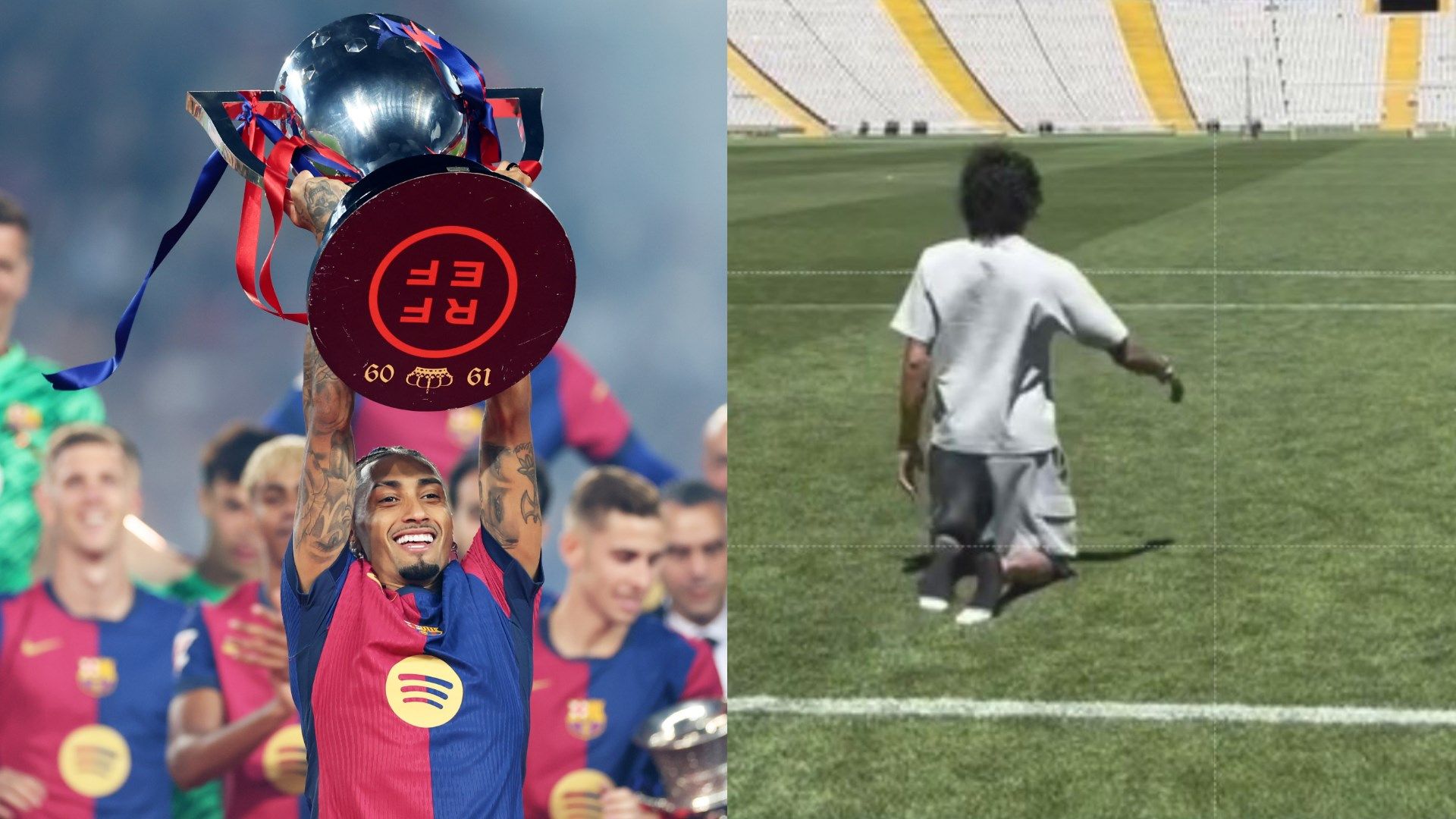 Why does Raphinha walk on his knees across the pitch? Reason for Brazil ...