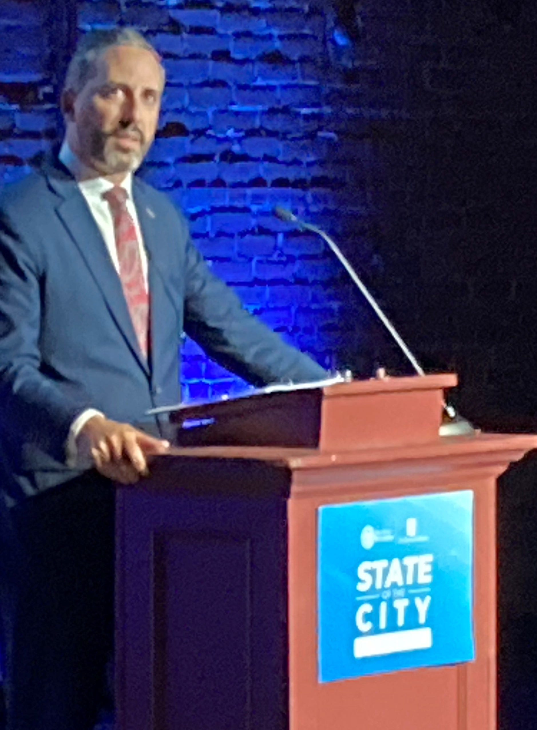 'We can learn from it': Backdropped by demonstrators, Batista delivers ...