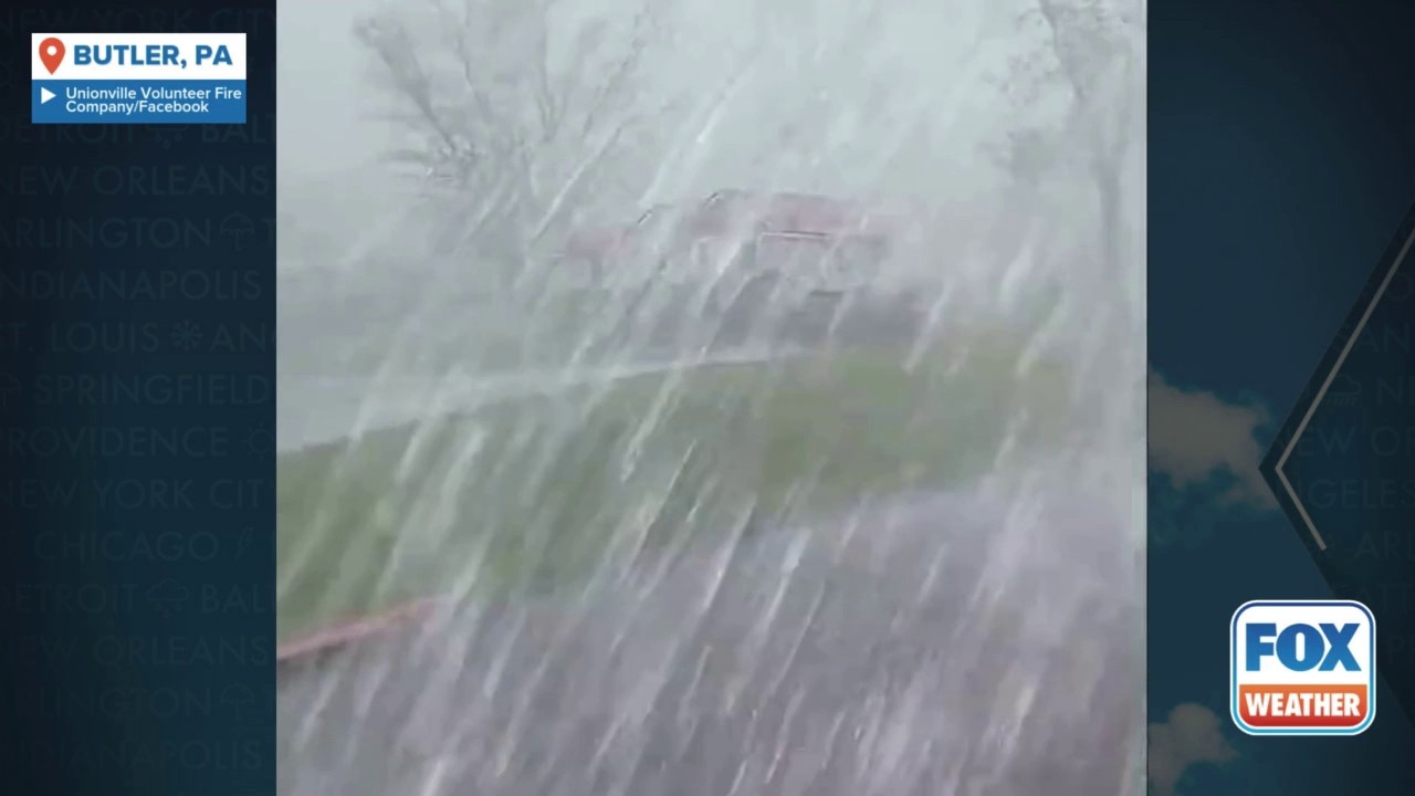 Watch: Tornado rips roof from Pennsylvania salt shed