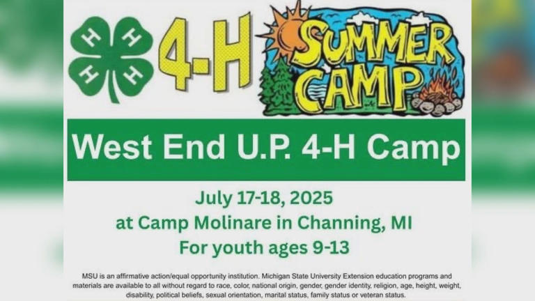 Registration open for West End UP 4-H Summer Camp