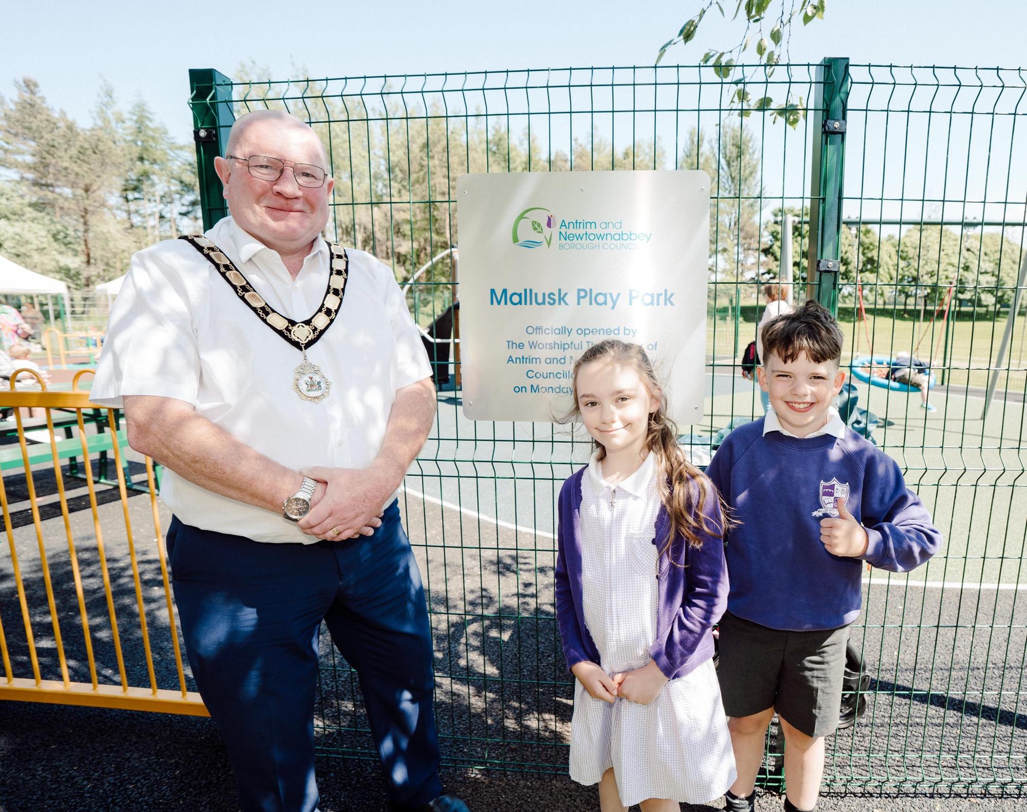 Mallusk’s new play park is officially open for fun from dawn to dusk