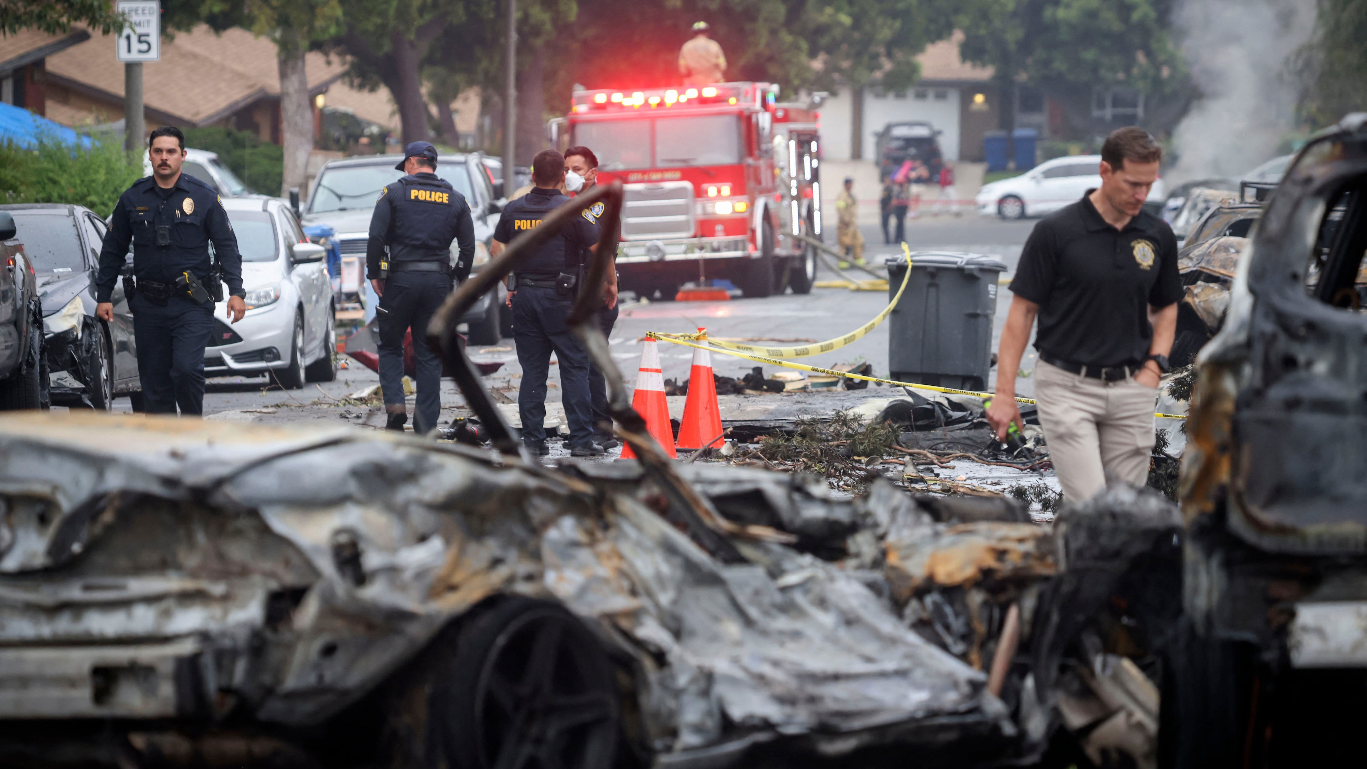 Jet Hits Multiple Homes in Fiery Residential Area Crash