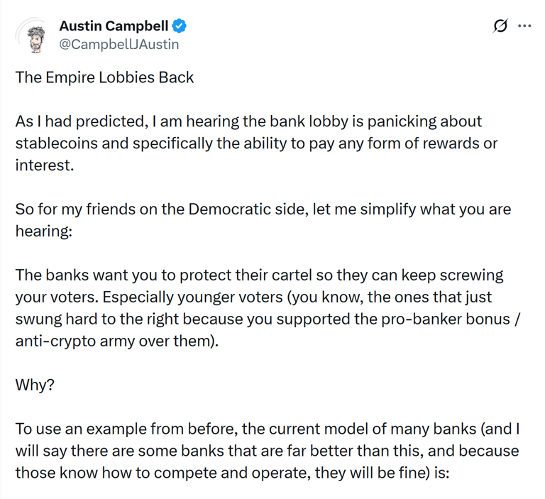 Trump’s crypto czar David Sacks says stablecoin bill is ‘going to pass’