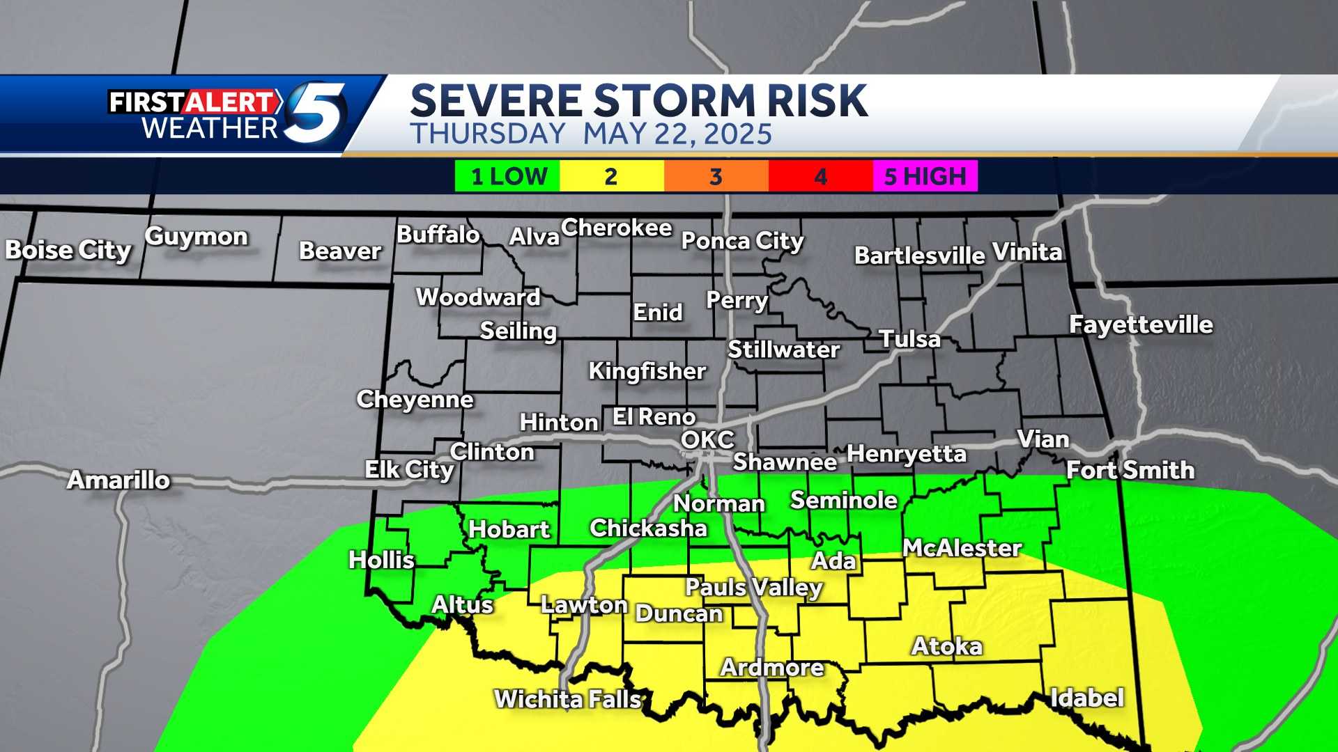 Severe thunderstorm warnings issued as storms track across Oklahoma