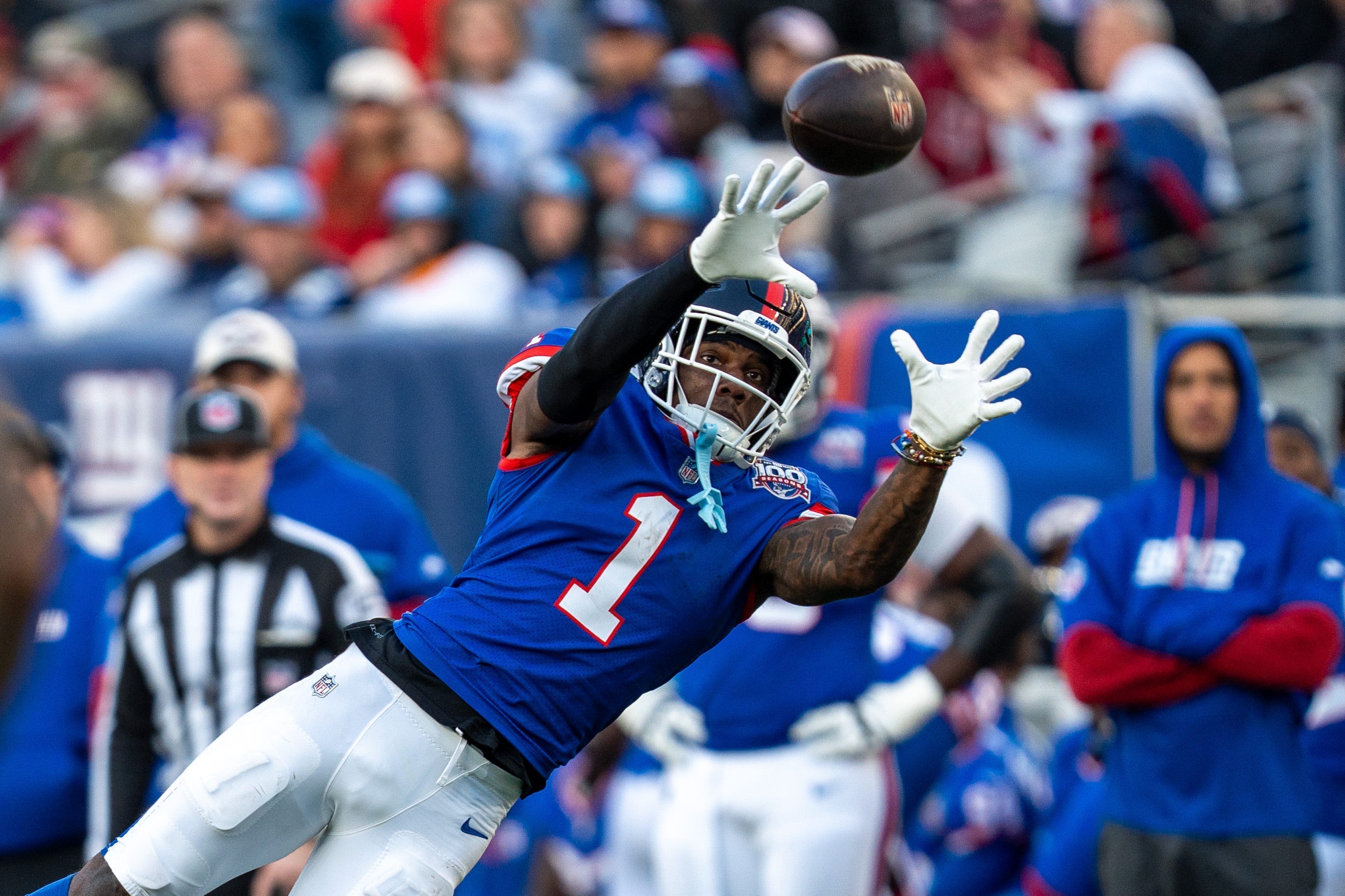 Where does New York Giants' Malik Nabers rank among NFL's top receivers?