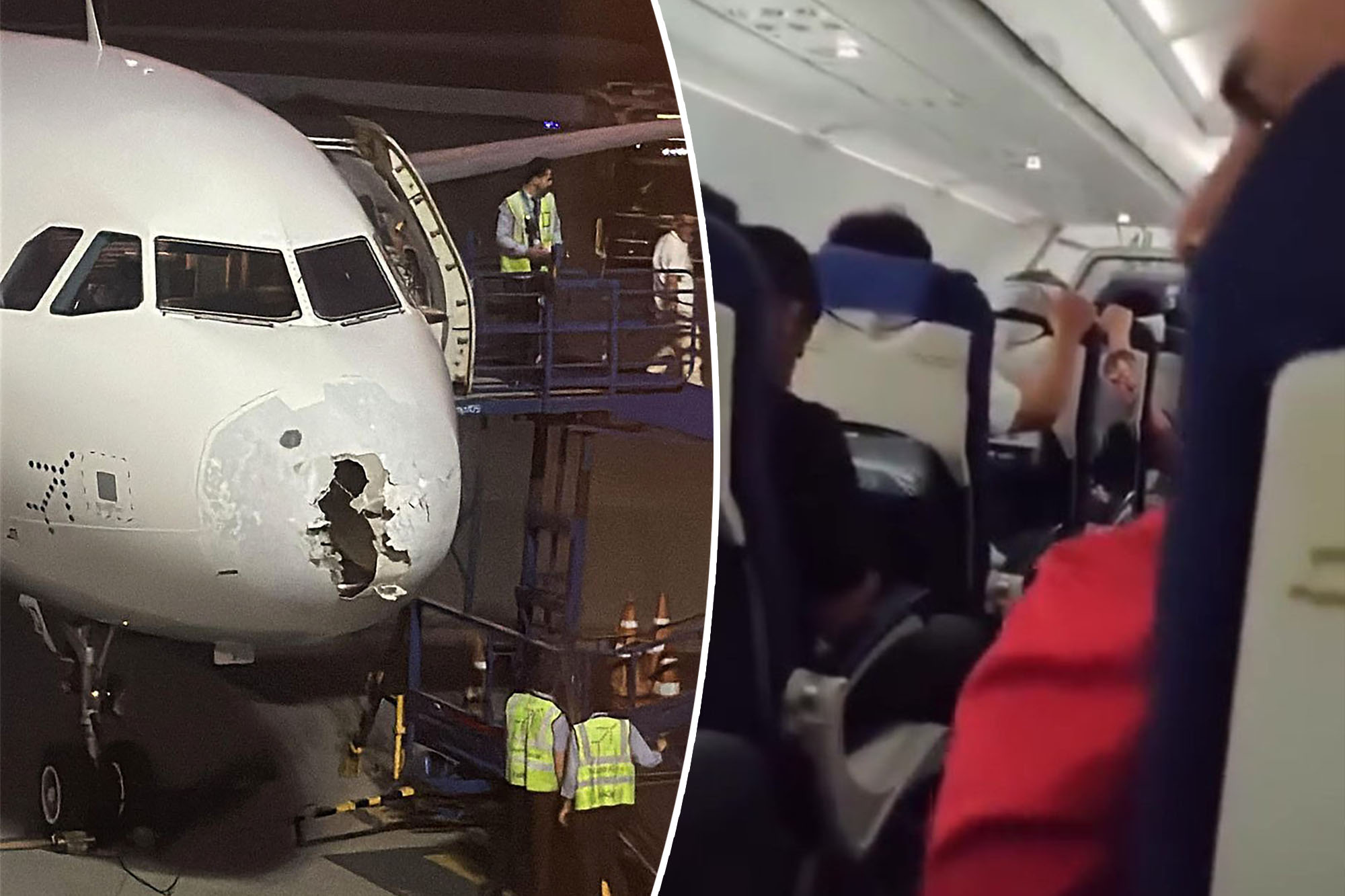 Passengers scream for their lives after plane struck by one natural ...