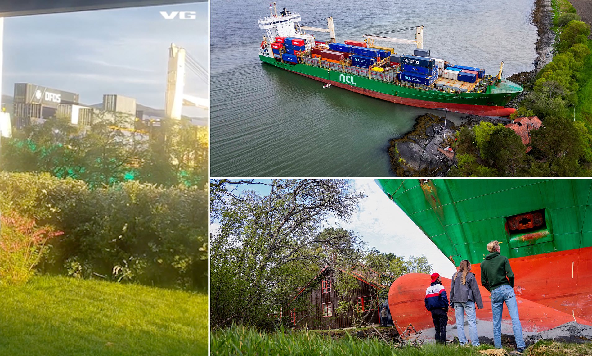 Astonishing moment 135-metre tanker crashes into homeowner's garden ...