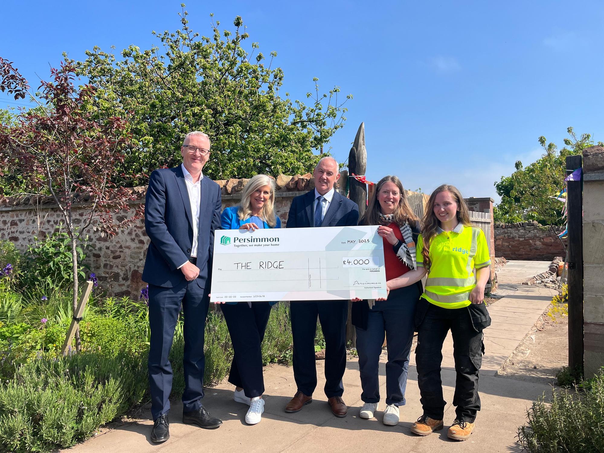 Dunbar charity receives £4,000 boost from Persimmon Homes East Scotland
