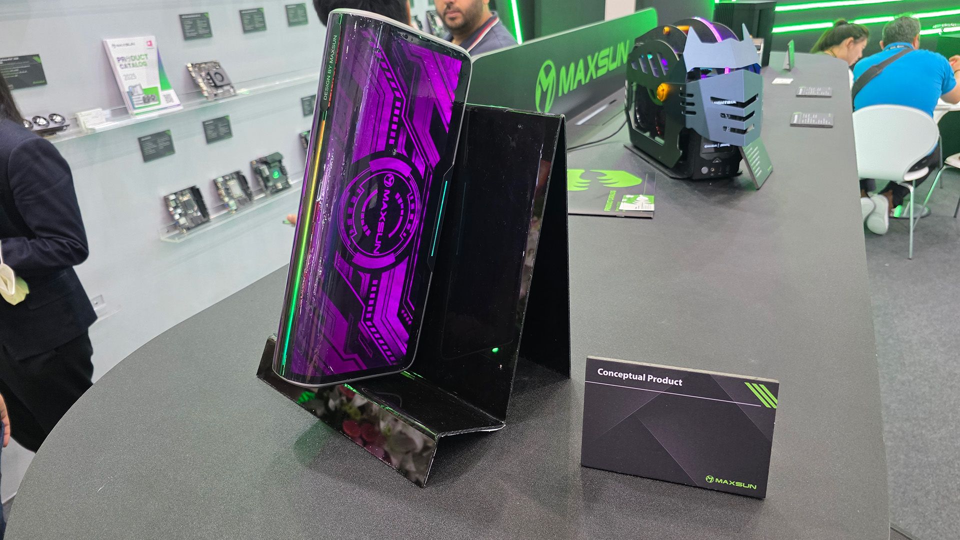 Maxsun shows off liquid-cooled RXT 50 series GPU covered in RGB lighting