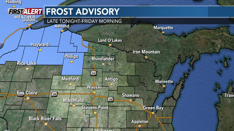 First Alert Weather: Risks of morning frost, continued cool into the ...