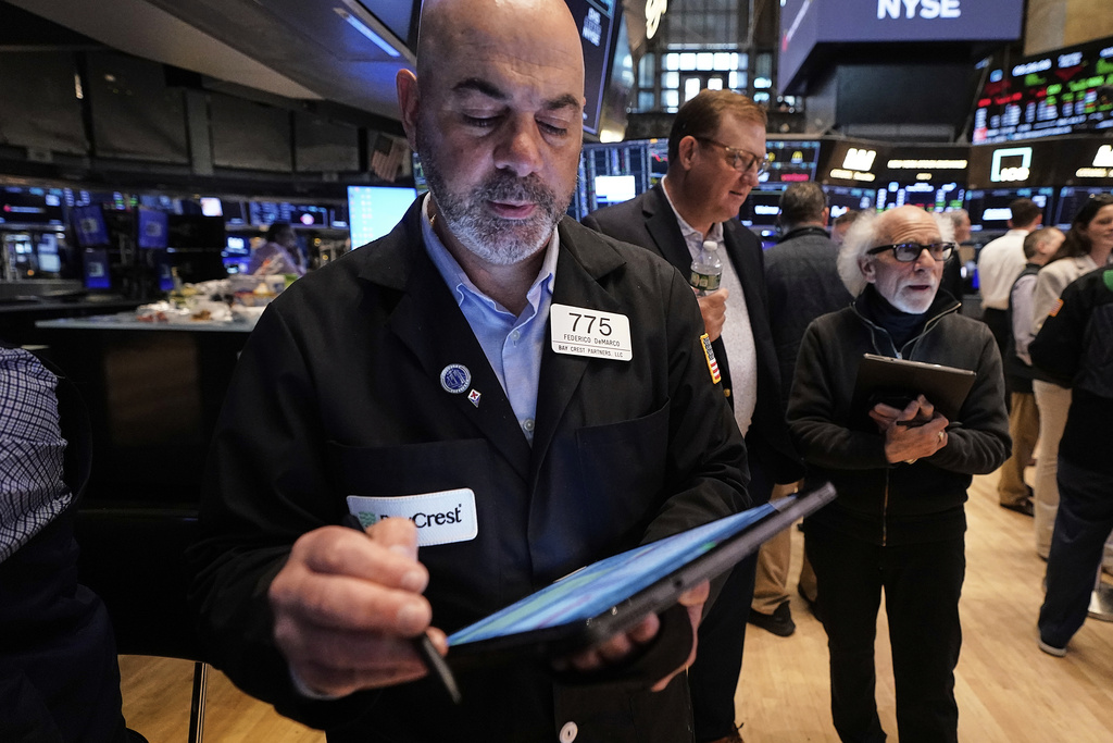 Stocks slip in wobbly trading as worries about the US government's ...