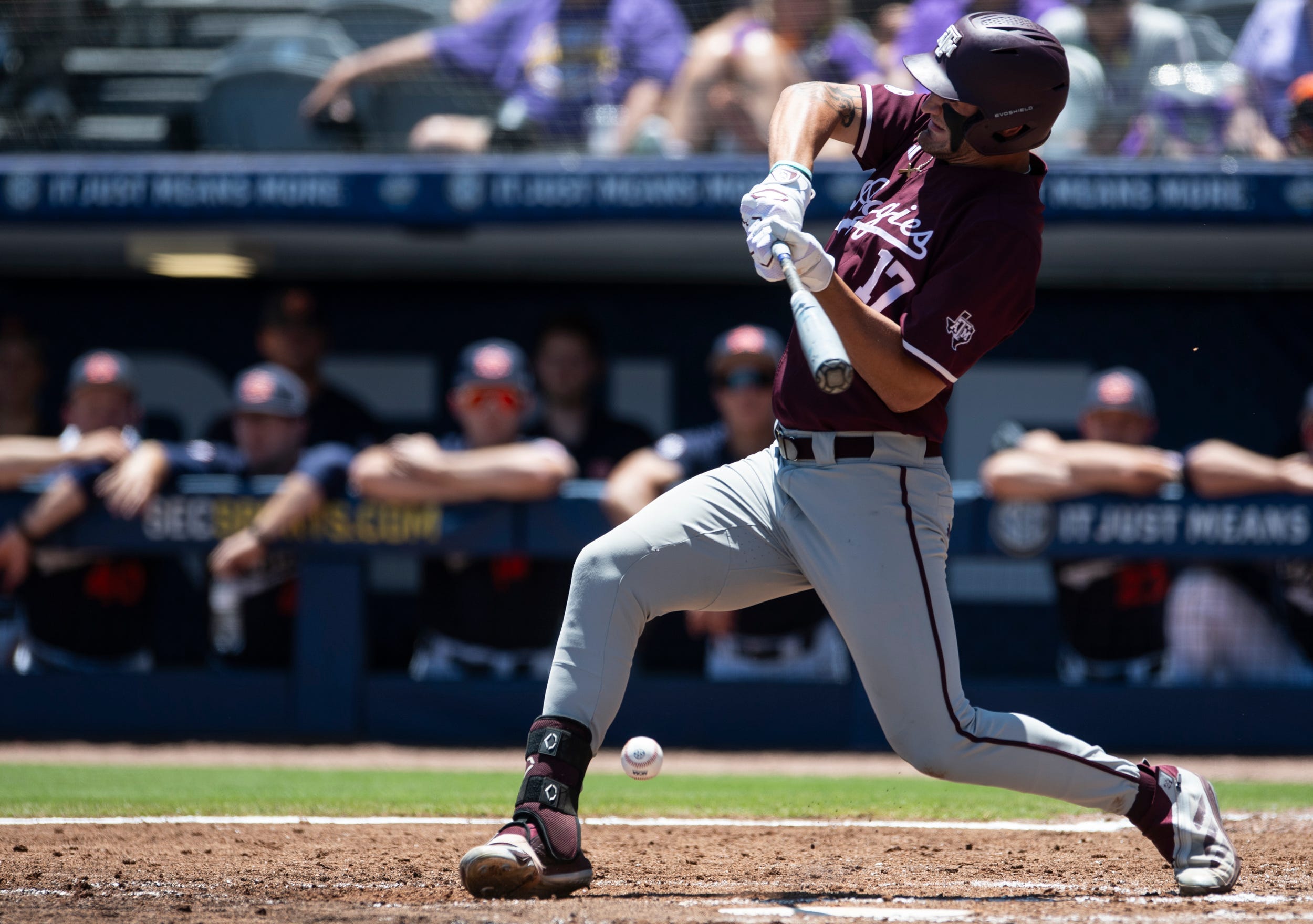 Jace LaViolette injury update: Texas A&M OF out for SEC Tournament with ...