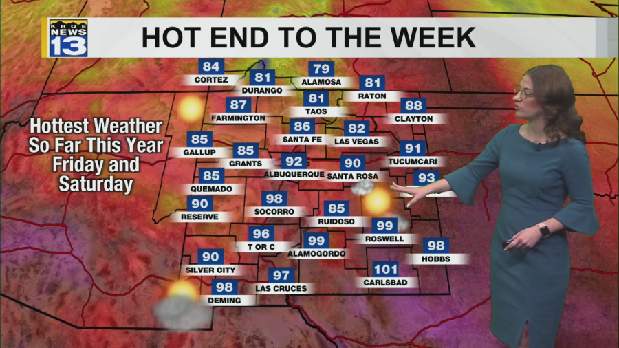 Triple digit heat to end the week