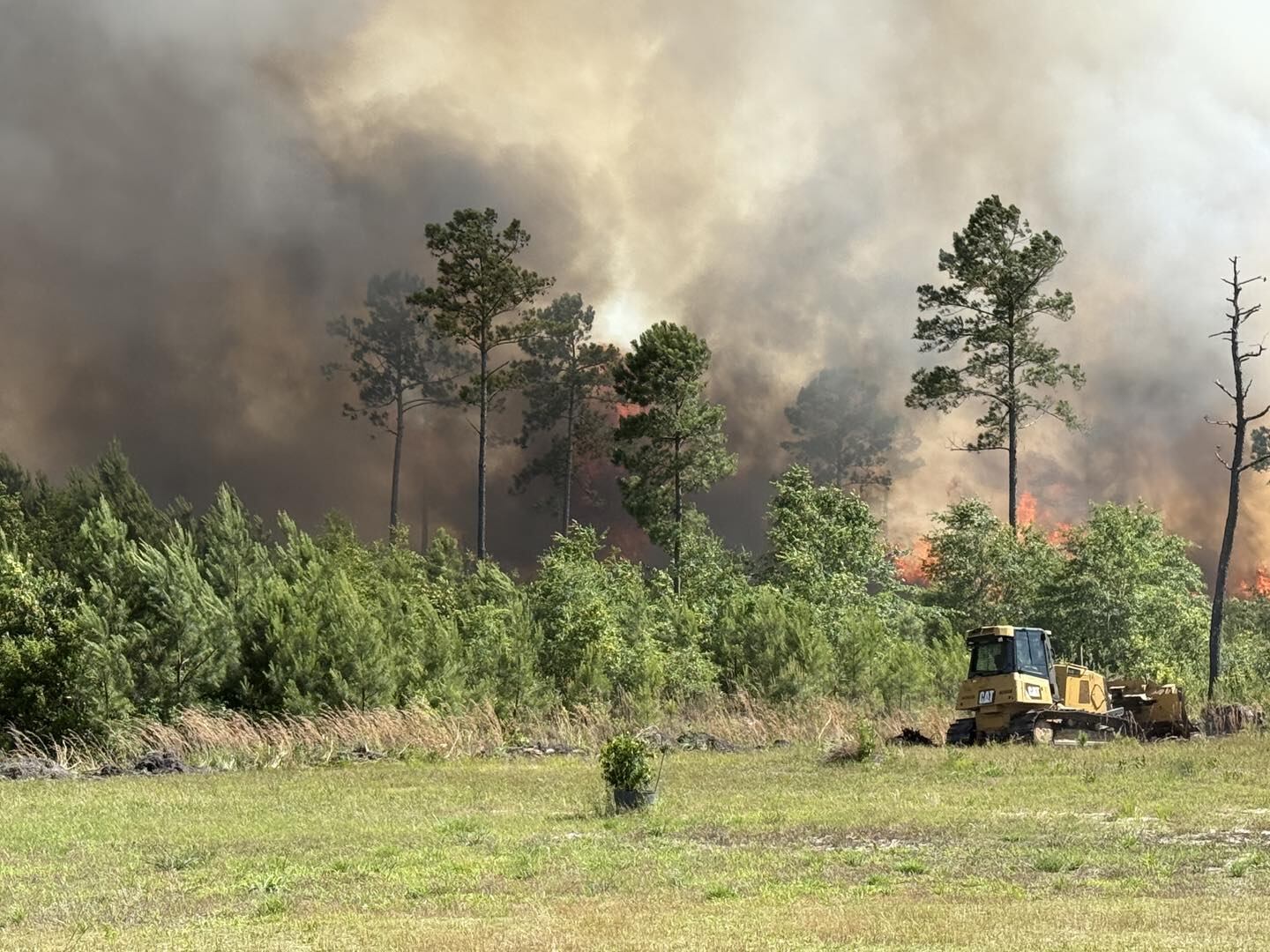 Rock Creek Road closed as firefighters battle large woods fire in ...