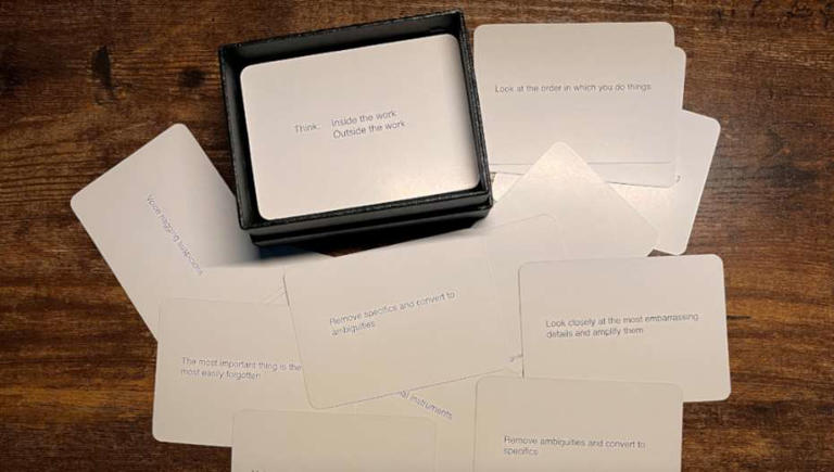 This deck of cards helps me with writer's block