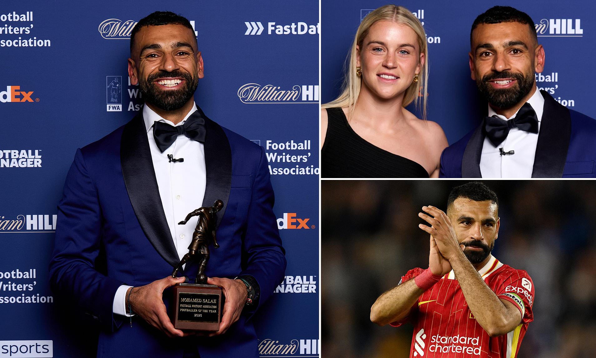 Mohamed Salah and Alessia Russo dress to impress as they collect FWA ...