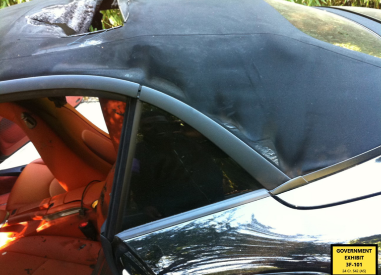 Diddy trial evidence photos show fire damage to Kid Cudi’s car