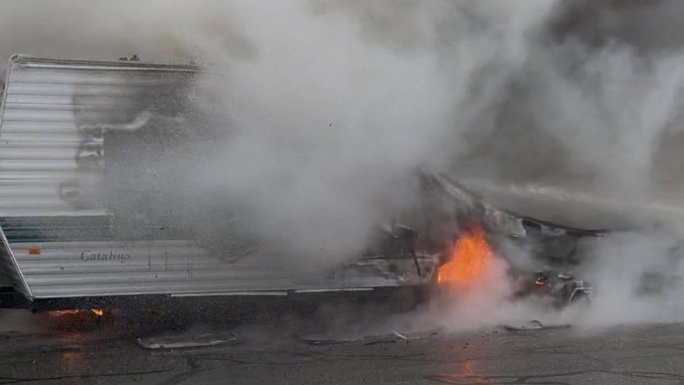 Two RV's damaged in New Bedford fire