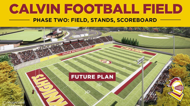 Calvin University breaks ground on football field
