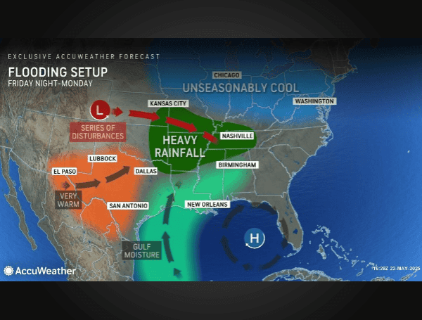 Flooding, Severe Storms Threaten Memorial Day Weekend From Ozarks To Tennessee Valley