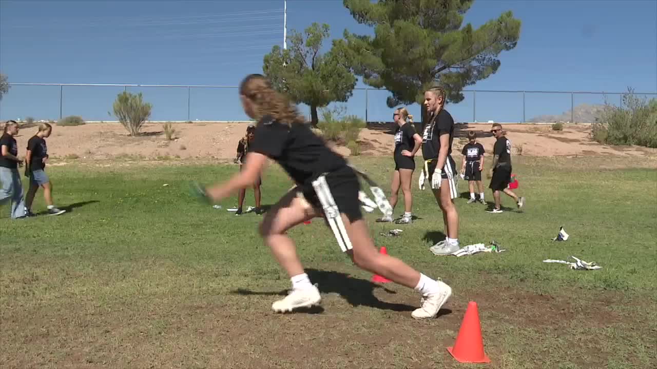 Raiders partner with CCSD to launch middle school flag football Silver ...