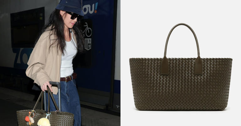 舒淇機場穿搭不忘BV「Cabat」！3點認識這款紅了24年的編織包！